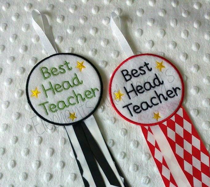 Best Head Teacher Rosette design file | hannah : hannah